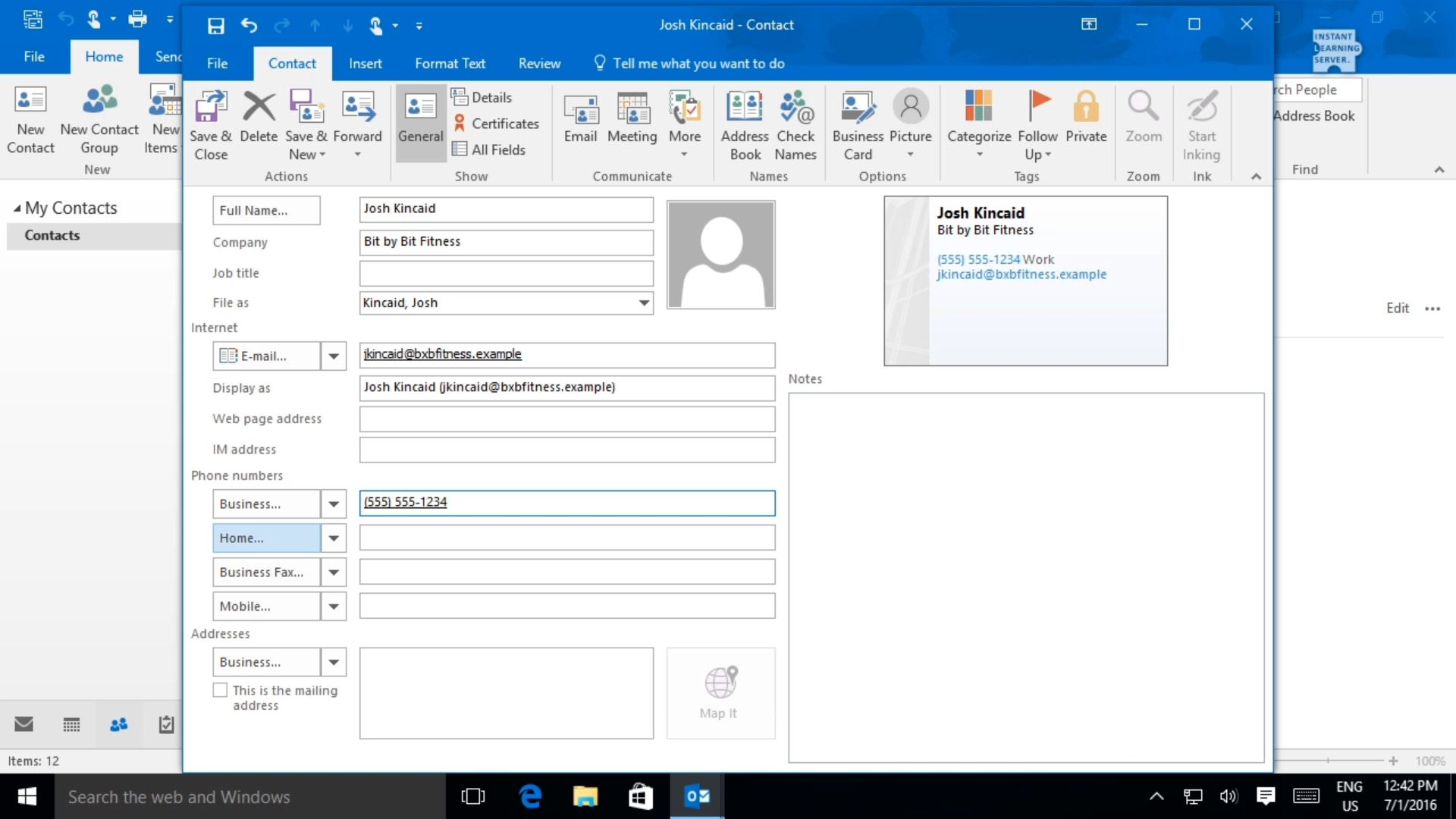 How to Create and View Contacts – Online Outlook Video