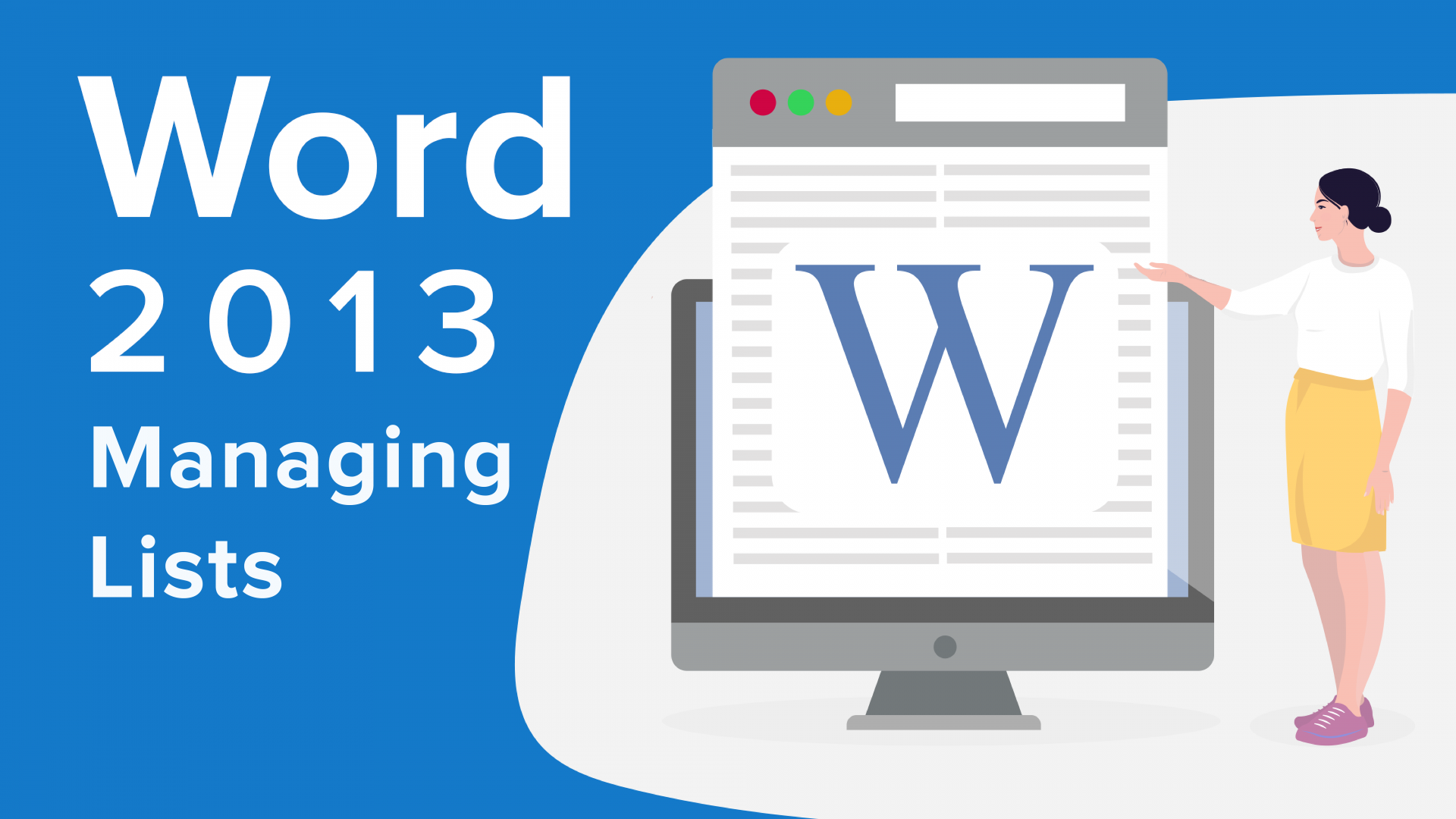 Managing Lists In Word 2013 Online Software Kurs Lecturio