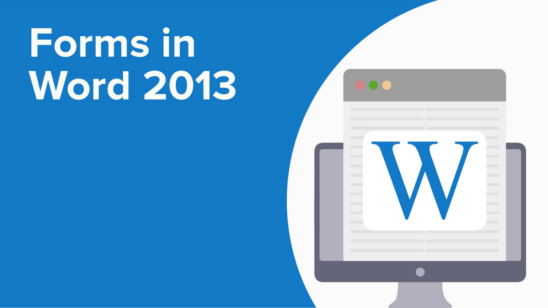 Forms In Word 2013 Online Software Kurs Lecturio